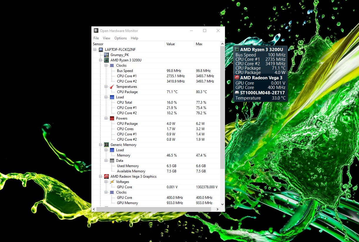 OpenHardwareMonitor: Monitor your PC's temperatures and voltages