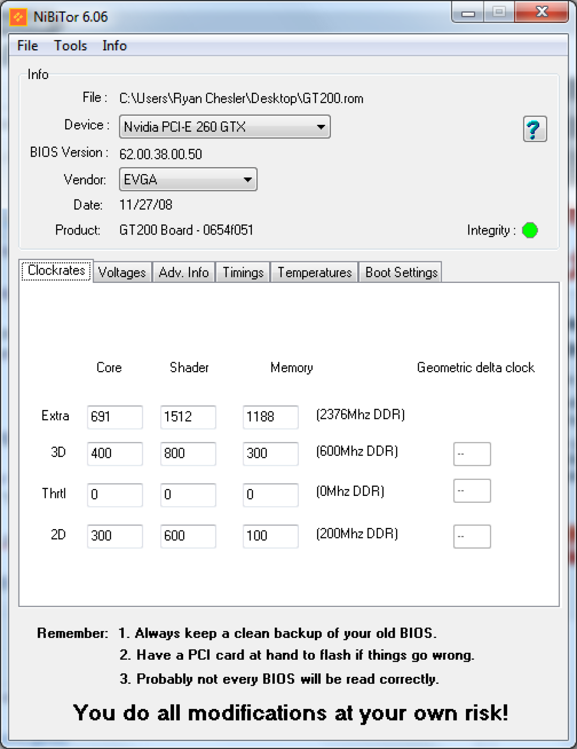 How to modify the graphics card BIOS