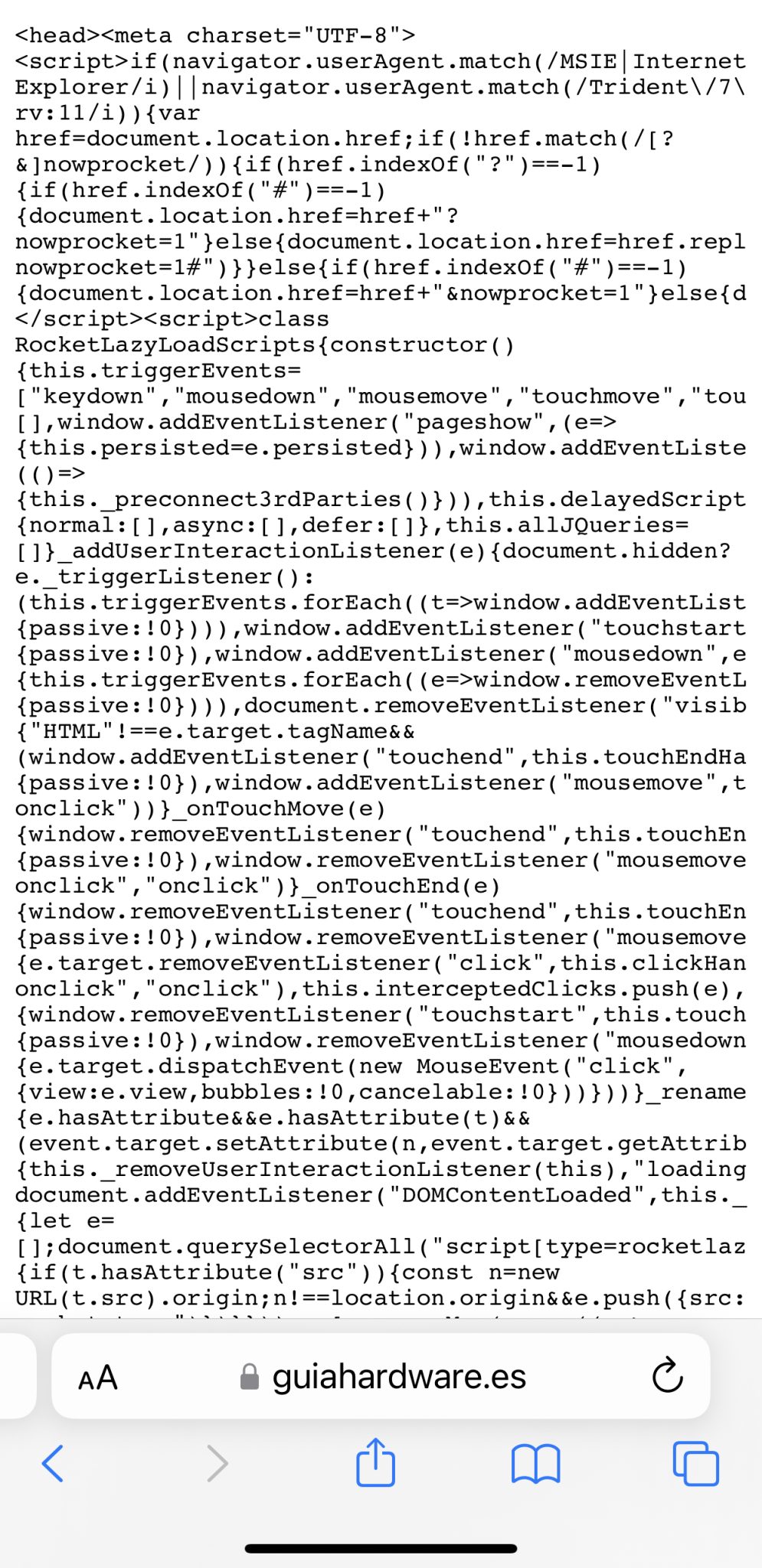 Cómo ver el código fuente de una página web desde el móvil - Guía Hardware