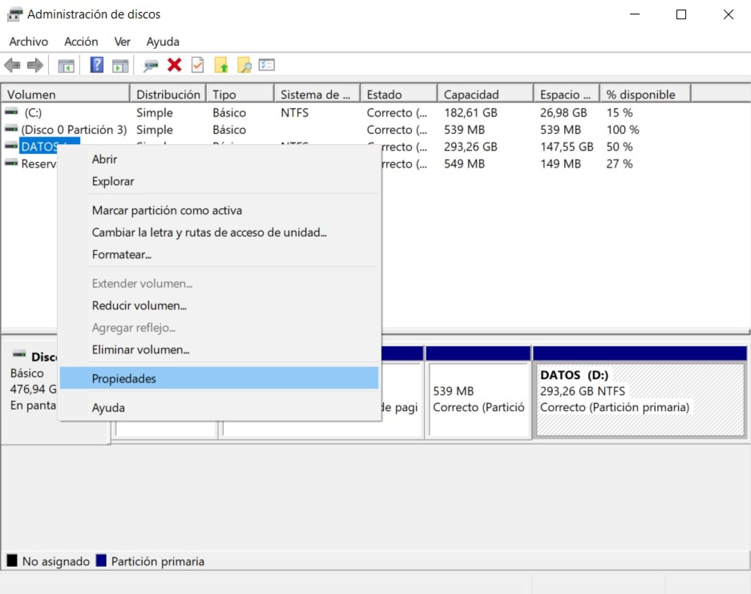 Cómo saber que partición tiene mi disco duro - Guía Hardware
