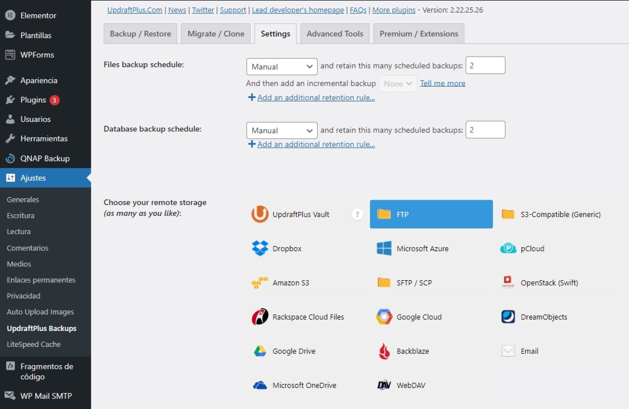 How to use a NAS to make local backups of WordPress